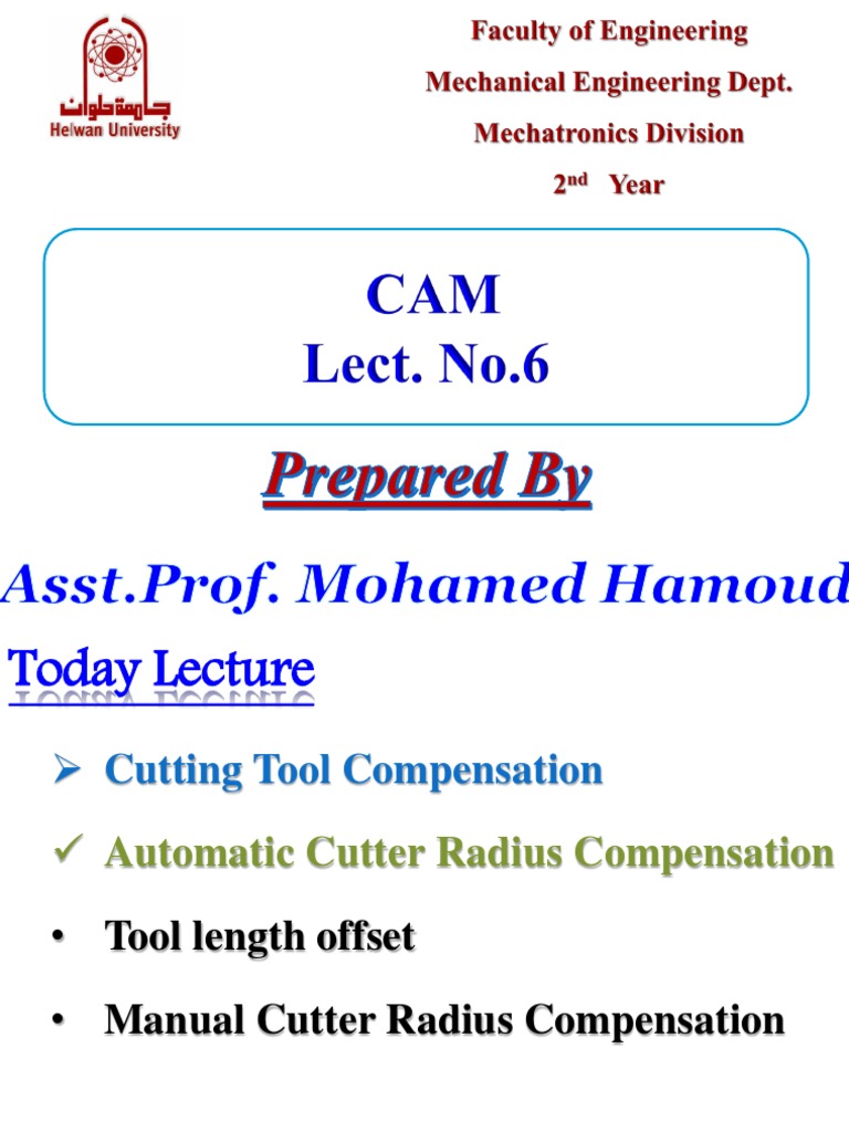 1st - T - Lect No.6 - CAM - Length Offest | PDF | Secondary Sector Of The Economy | Industrial ...