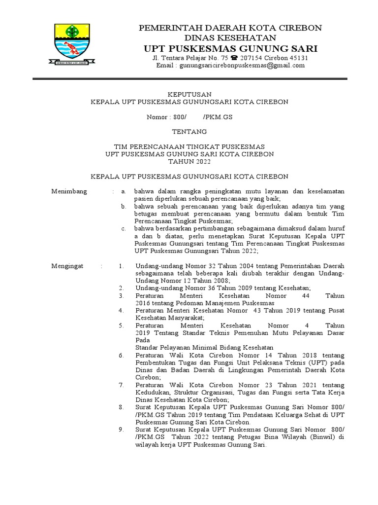 SK Pelaksanaan Ppi | PDF