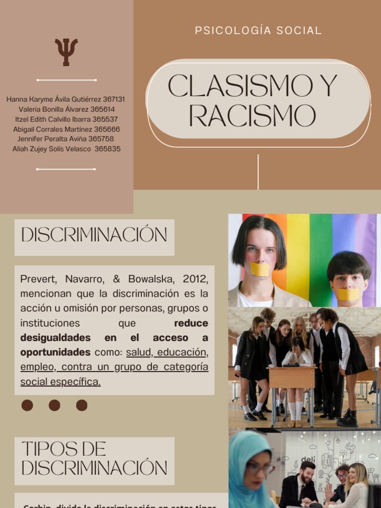 Clasismo y Racismo - Psicología Social | PDF | Racismo | Discriminación y relaciones raciales
