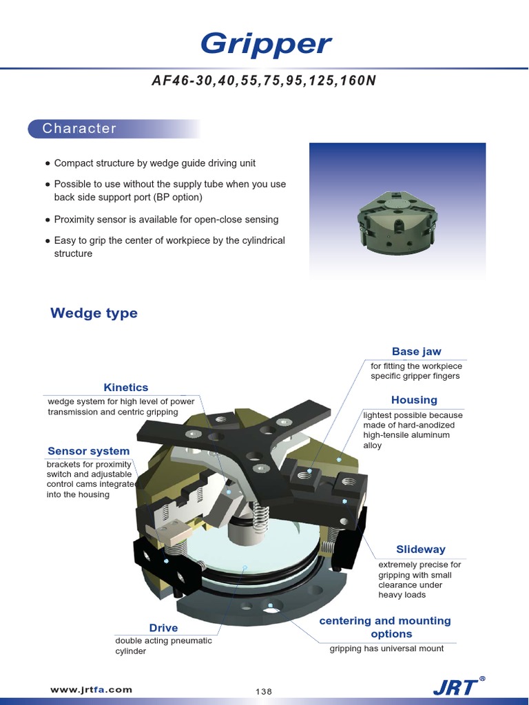 JRT Centric Gripper AF46 | PDF | Mechanical Engineering | Applied And Interdisciplinary Physics