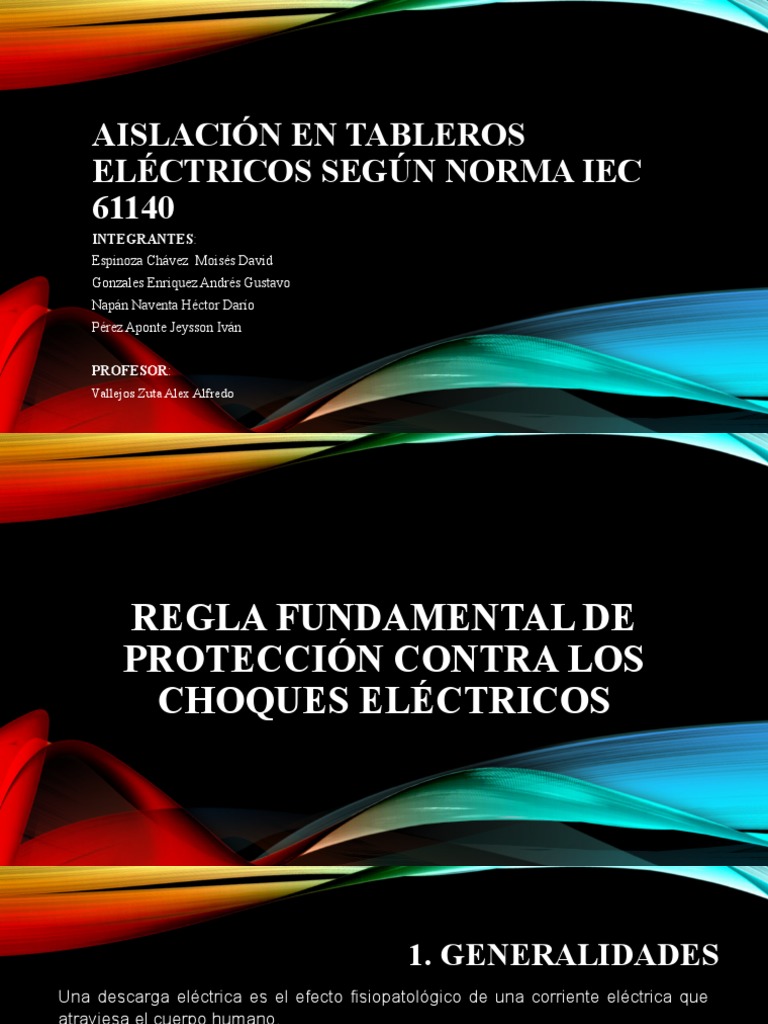 Aislación en Tableros según IEC 61140 | PDF | Ingenieria Eléctrica ...