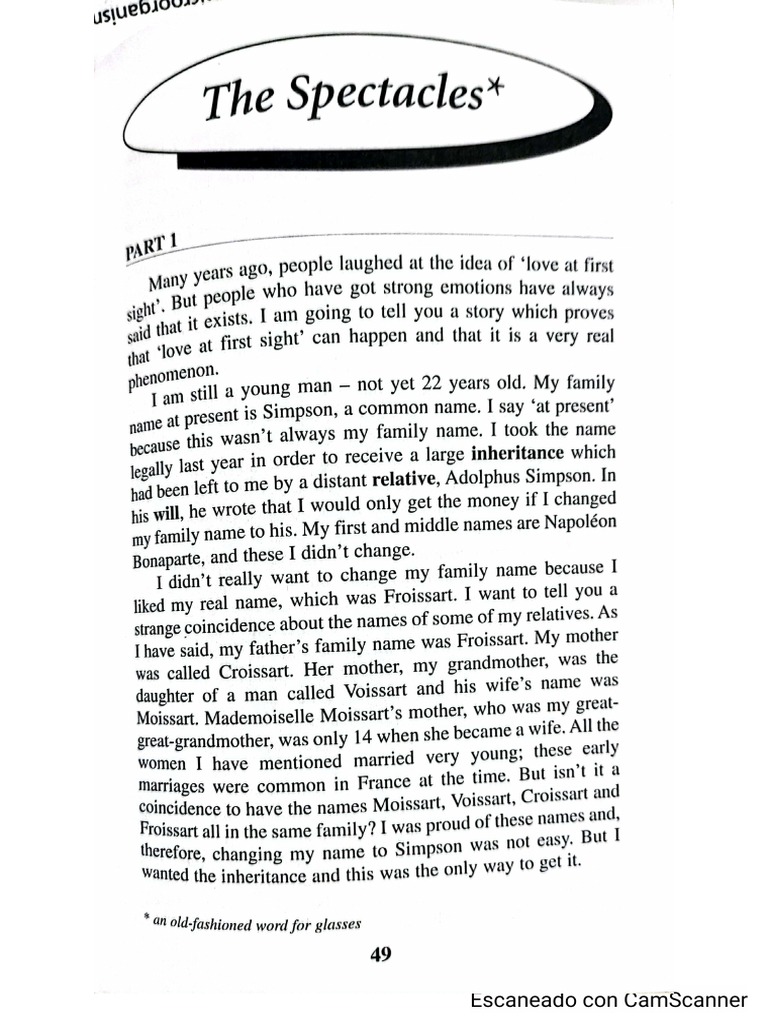 The Spectacles | PDF