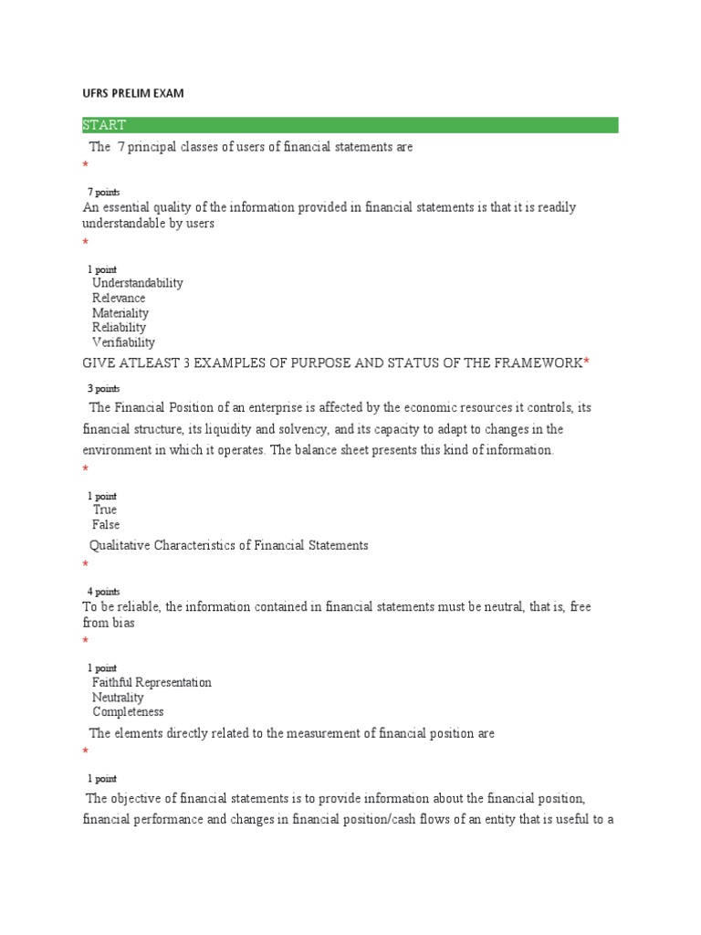 UFRS Financial Statement Overview | PDF | Finance & Money Management