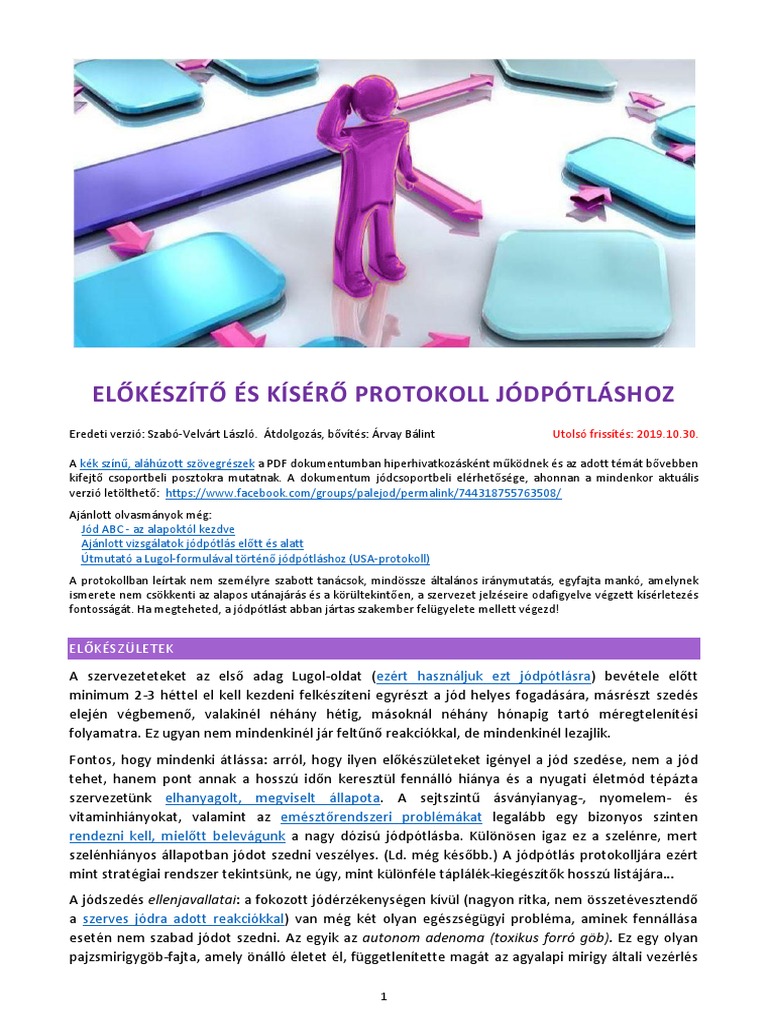Előkészítő És Kísérő Protokoll Jódpótláshoz 2019-10 | PDF