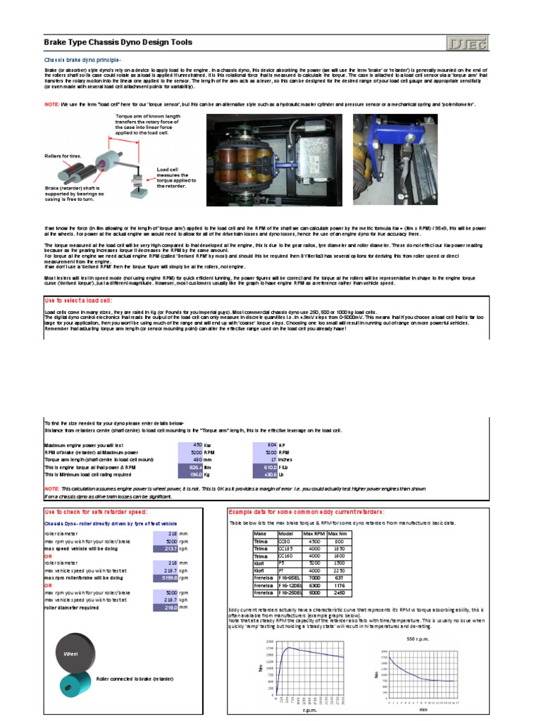Brake Chassis Dyno Design Tool V3 | PDF | Inductor | Electrical Engineering