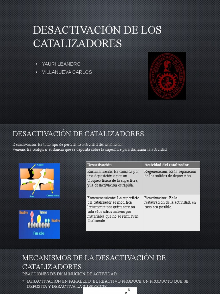 Desactivación de Los Catalizadores | PDF | Catálisis | Difusión