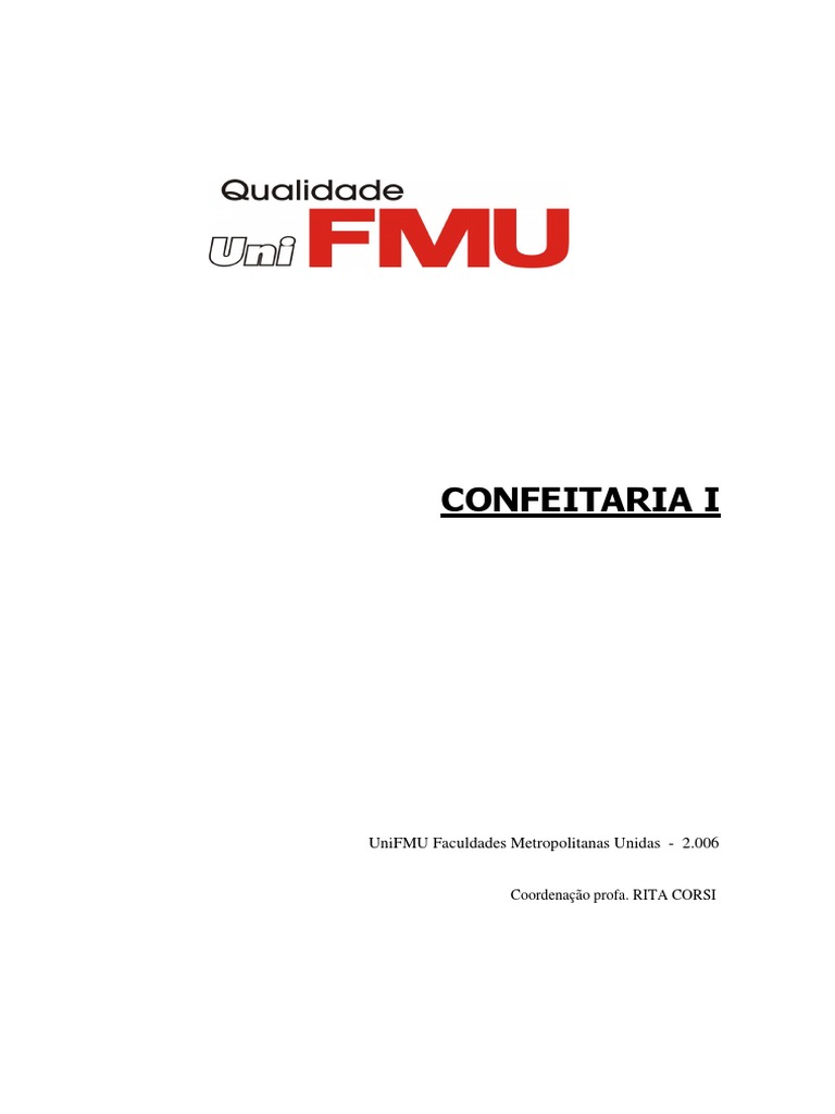 Confeitaria II - FMU | PDF | Massa | Massa