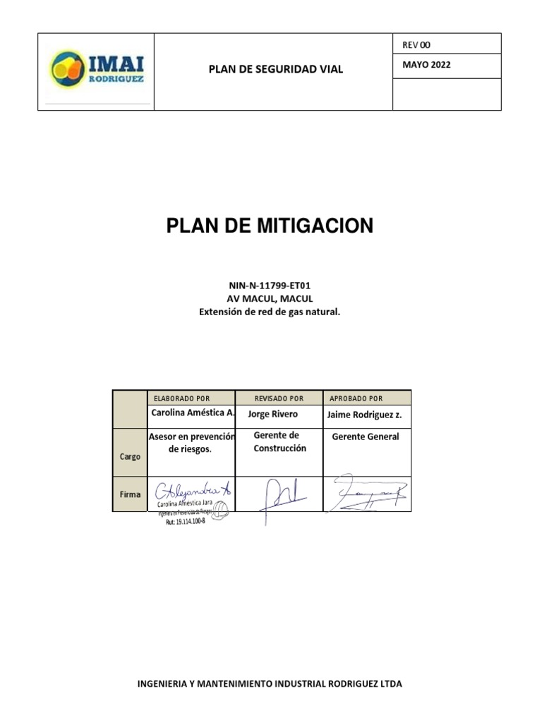 EJEMPLO Plan de Mitigación Av Macul | PDF | Peatonal | Seguridad vial