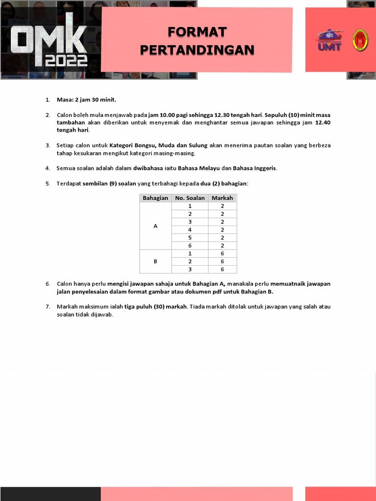 3a. Format Pertandingan OMK 2022 | PDF