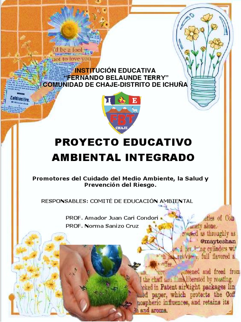 Proyecto Educativo Ambiental Chaje 2023 | PDF | Residuos | Agua