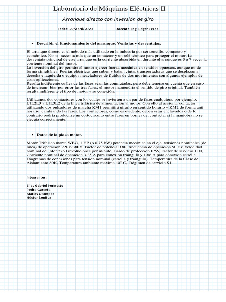 Laboratorio de Máquinas Eléctricas II | PDF