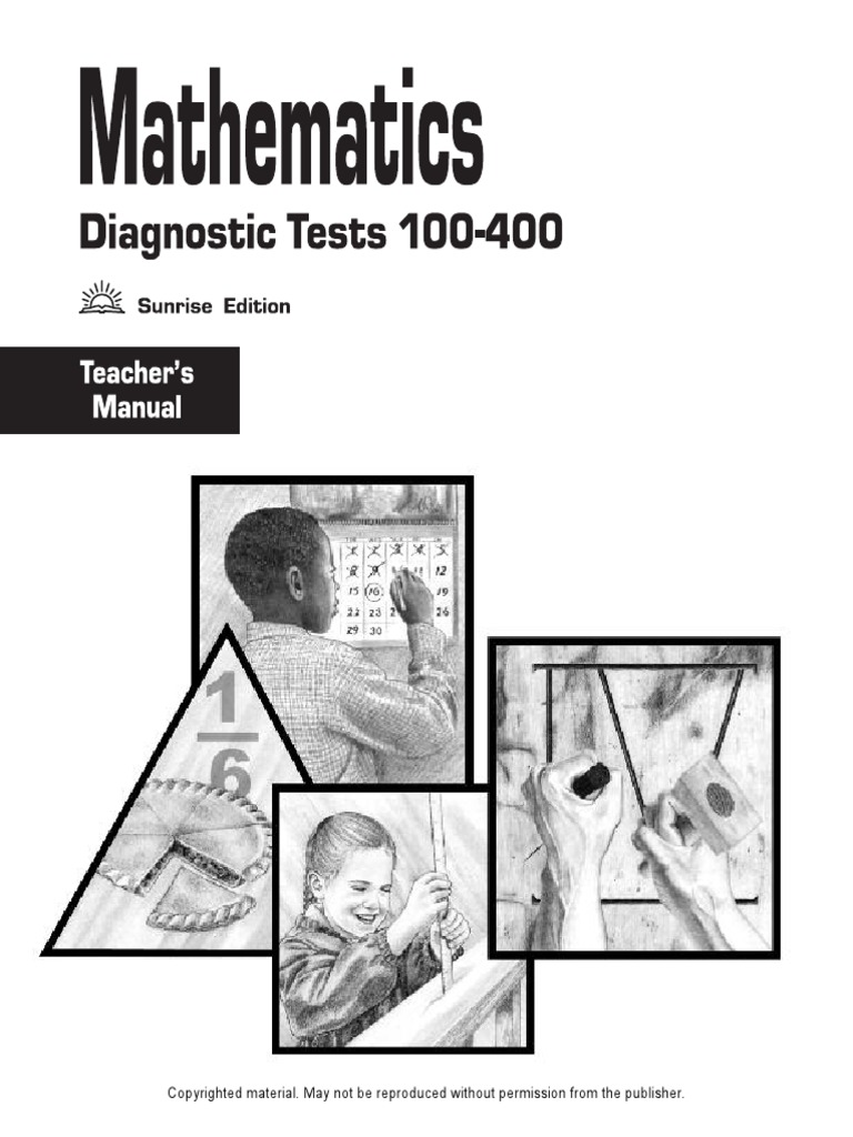 Math Diagnostic Tests 100-400 Teacher Manual | PDF | Curriculum ...