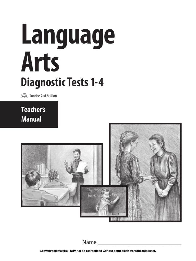 SE2 Language Arts Diagnostic Tests 100-400 Teacher's Manual | PDF ...