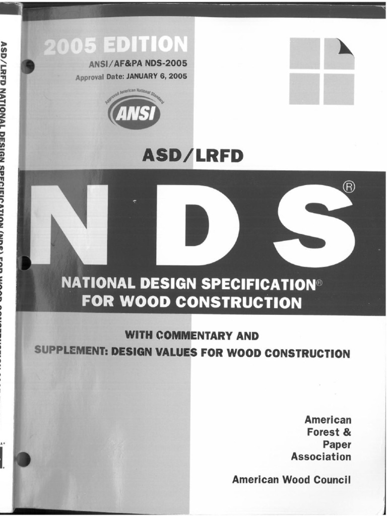 AFPA - NDS-2005 - ASD and LRFD Code | PDF
