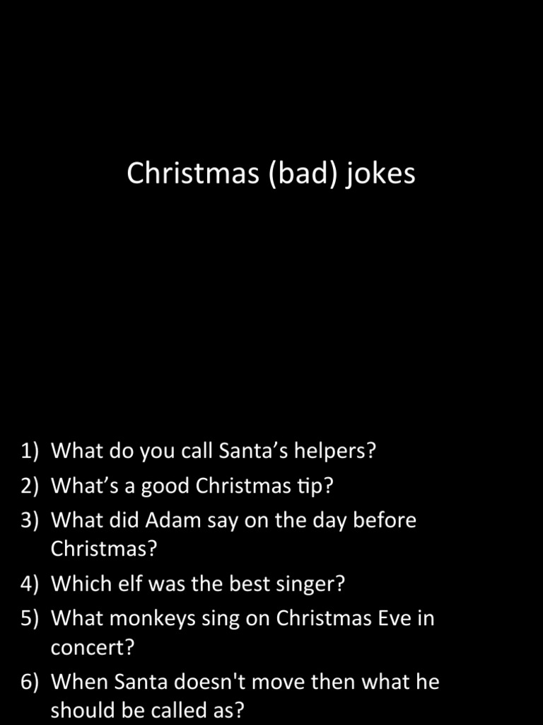 Christmas (Bad) Jokes | PDF | Language Arts & Discipline