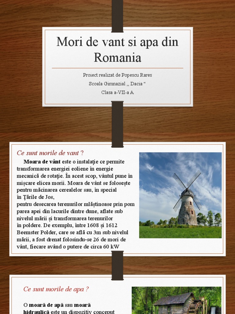 Mori de Vant Si Apa Din Romania | PDF