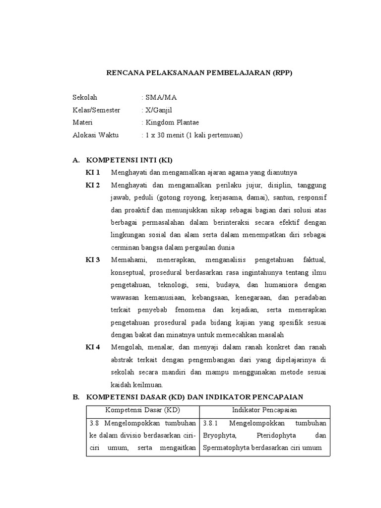 Contoh RPP Dengan Metode PBL | PDF