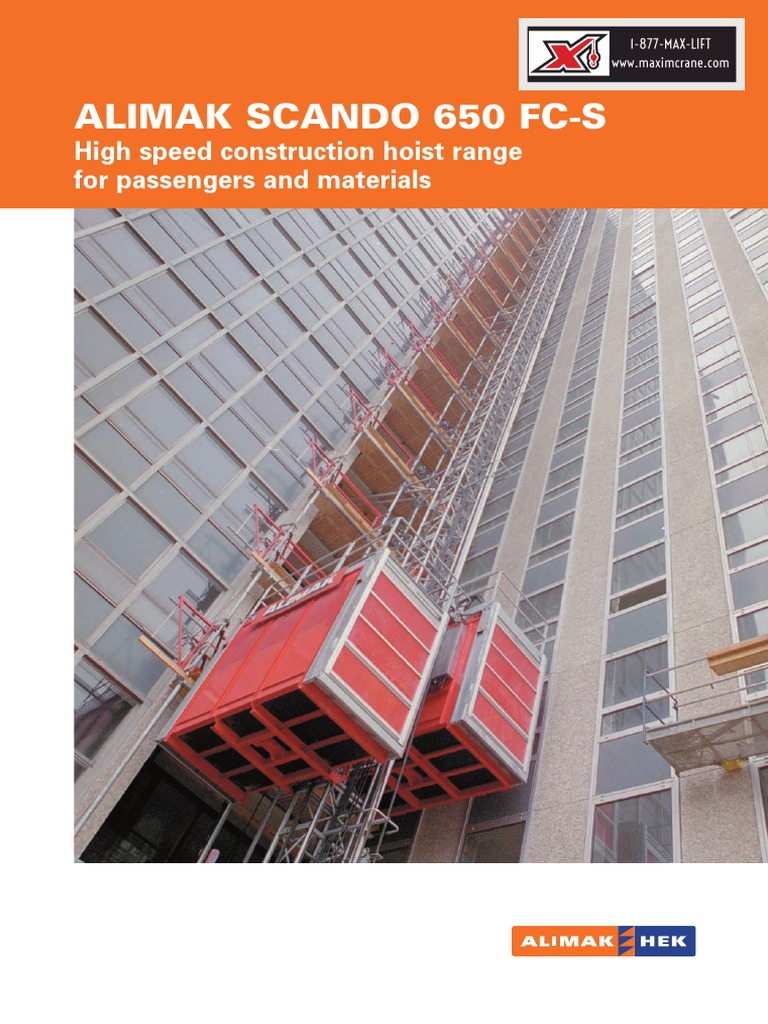 Alimak Scando 650 FCS Brochure Metric W Max Lift Logo | PDF | Car ...