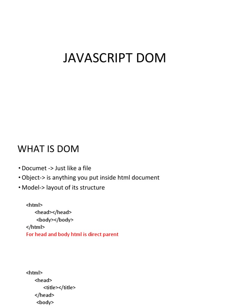 Javascript Dom | Download Free PDF | Document Object Model | World Wide Web