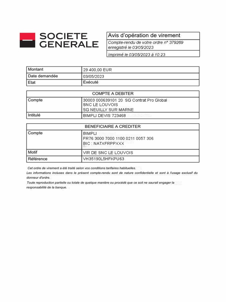 Virement Bimpli SG | PDF
