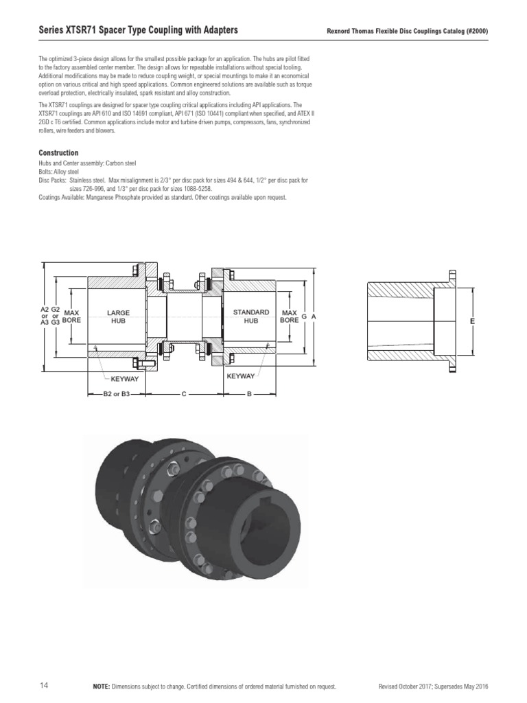 1 Thomas Coupling Series 71 | PDF | Steel | Machines