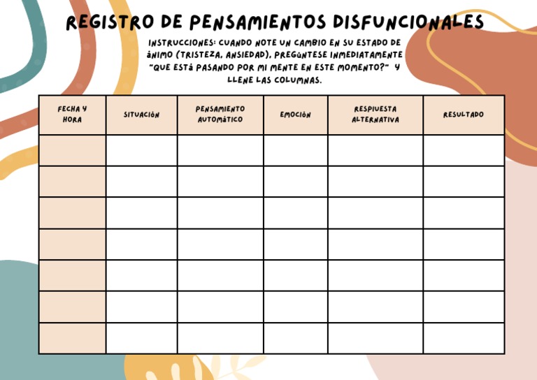 Registro Pensamiento Pdf