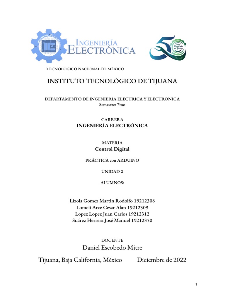 Control Digital Proyecto | PDF | Microcontrolador | Arduino