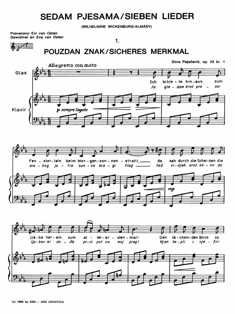 IMSLP804967 PMLP1268948 E803828 - 14 33 Pejačević Lieder | PDF