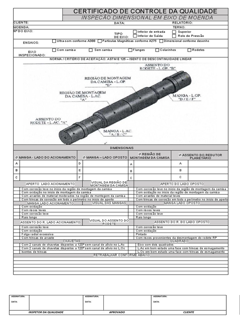 Relatório de Inspeção Dimensional | PDF | Engenharia Mecânica