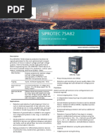 SIPROTEC 7SX85 Profile | PDF | Electrical Grid | Electric Motor