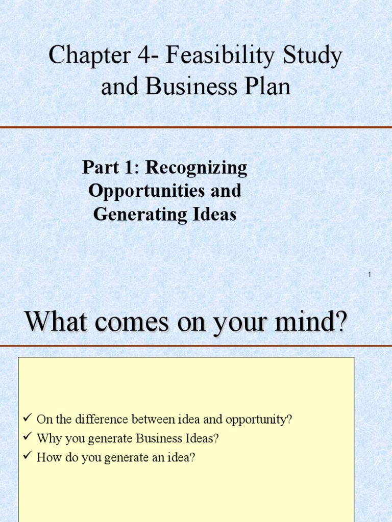 CH 4 Opportunity and Business Idea | PDF | Entrepreneurship | Brainstorming