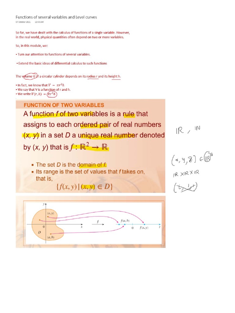 Surfaces and Level Curves | PDF