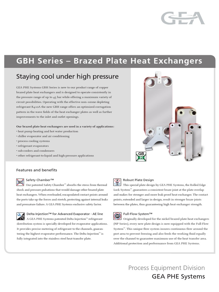 Lamina Brasado Bphe Produto GBH | PDF | Heat Exchanger | Applied And ...