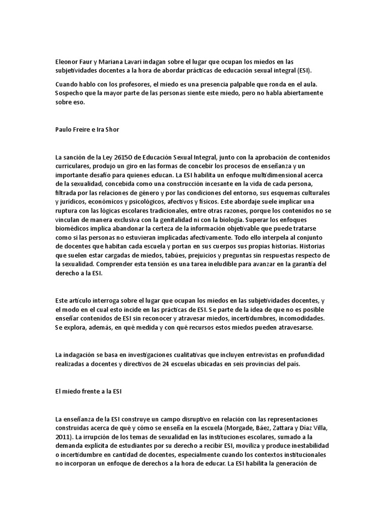 Eleonor Faur y Mariana Lavari Indagan Sobre El Lugar Que Ocupan Los ...