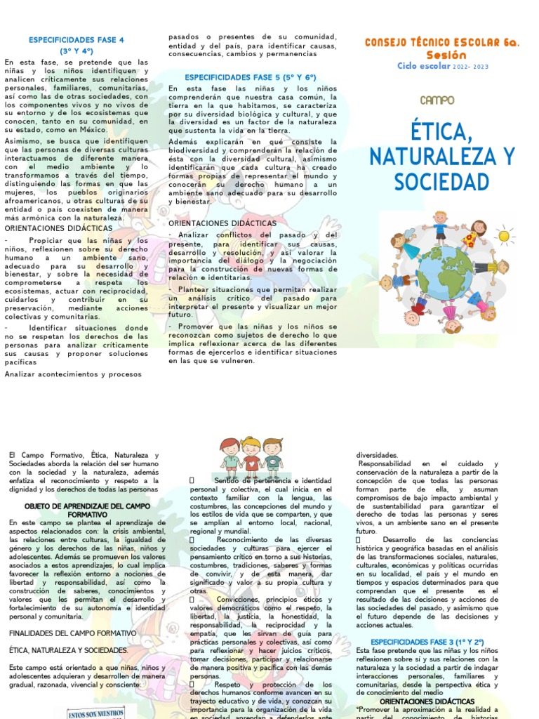 Folleto Ética Naturaleza y Sociedad | PDF | Sociedad | Naturaleza