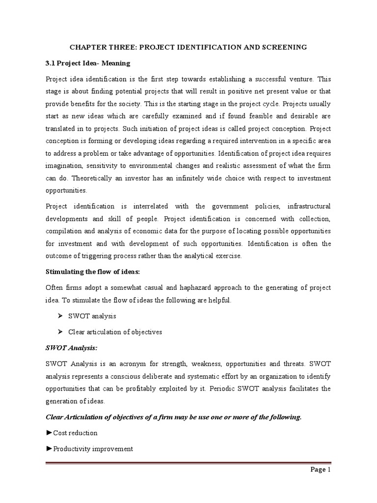 Project Chapter 3 | PDF | Feasibility Study | Swot Analysis