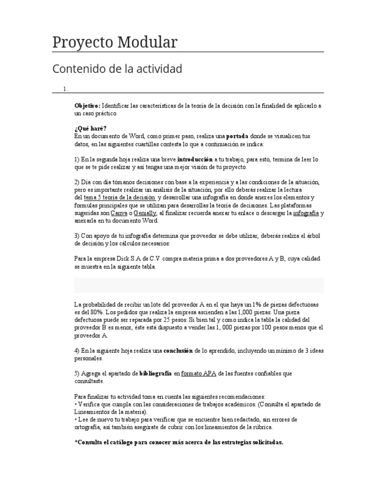 Guia Proyecto Modular-Sp | PDF