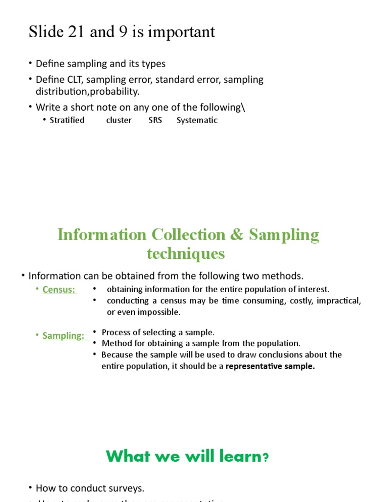 Sampling Sta414 | PDF | Sampling (Statistics) | Standard Deviation