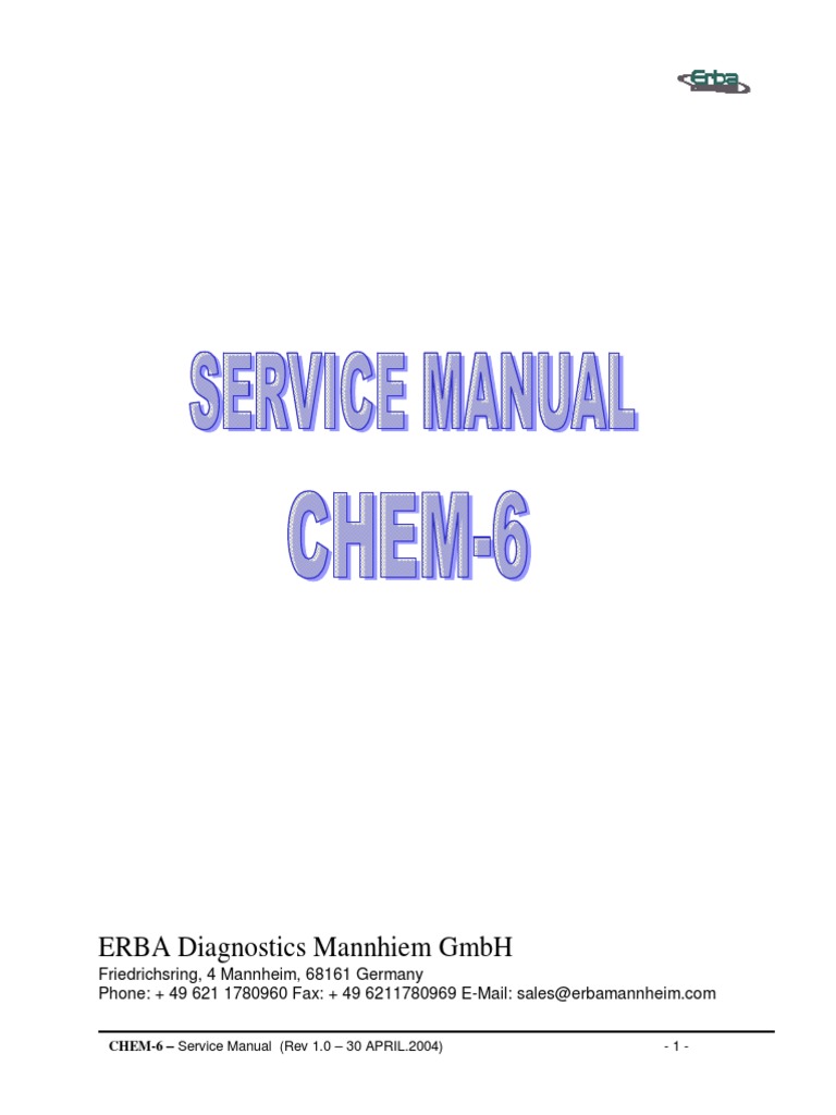 Chem 6 Servicemanual | PDF | Ac Power Plugs And Sockets | Power Supply