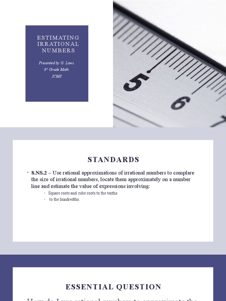Estimating Irrational Numbers 8NS2 | PDF | Numbers | Rational Number