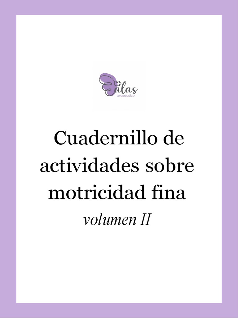 Cuadernillo de Actividades Sobre Motricidad Fina Vol 2 | PDF