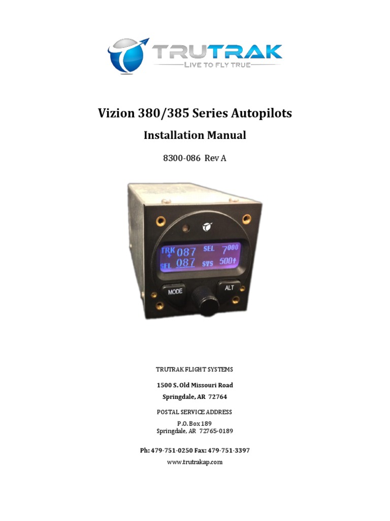 Vizion 380 Installation Manual | PDF | Electromagnetic Interference ...