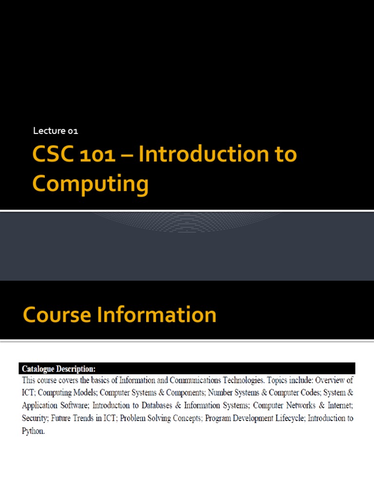 Ict Lecture 01 Pdf Printer Computing Computer Monitor