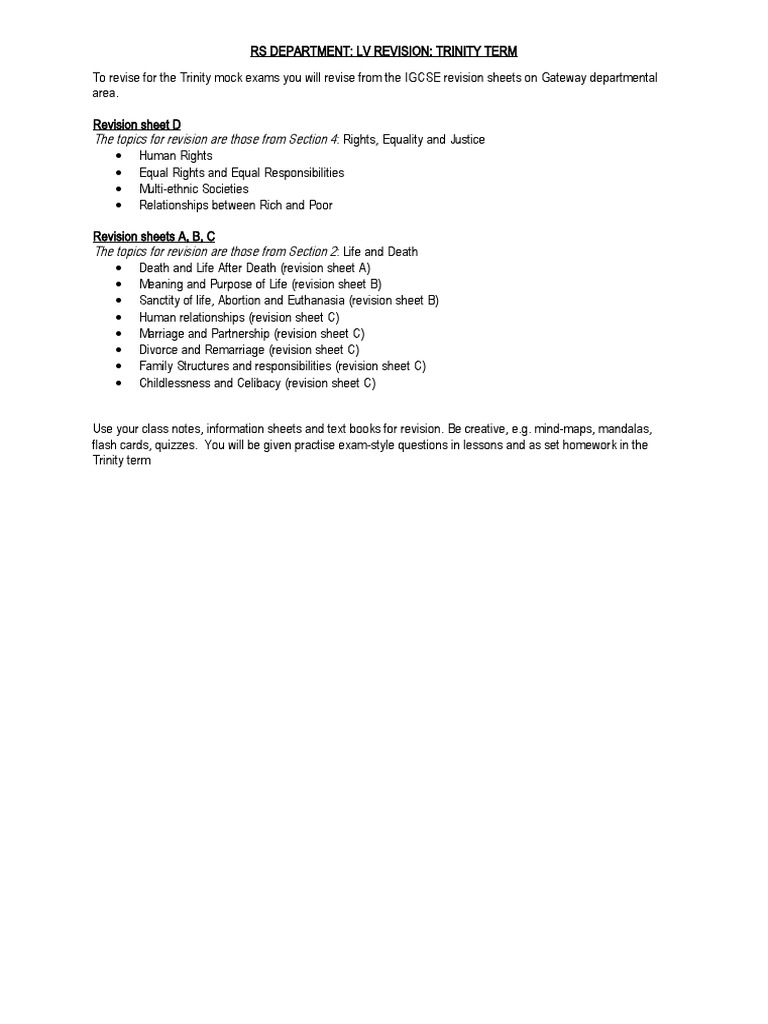 10 RS Revision | PDF