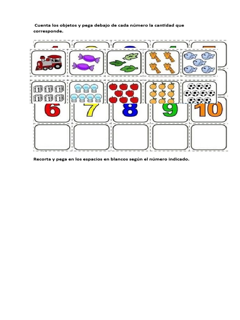 Recorta y Pega Números | PDF