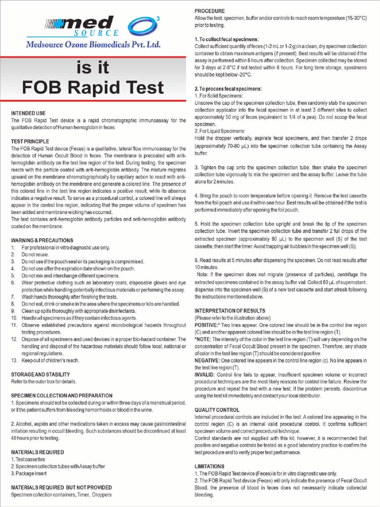 FOB Rapid Test (045) 1 | PDF