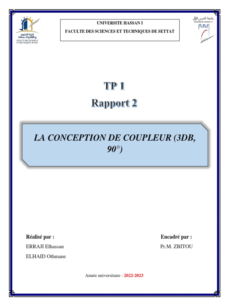 Rapport Du tp1 Rapport 2 | PDF | Onde radio | Électrotechnique