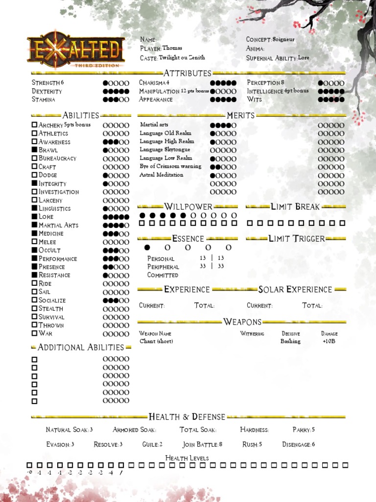 Exalted3rdED 2-Page Demo Interactive | PDF