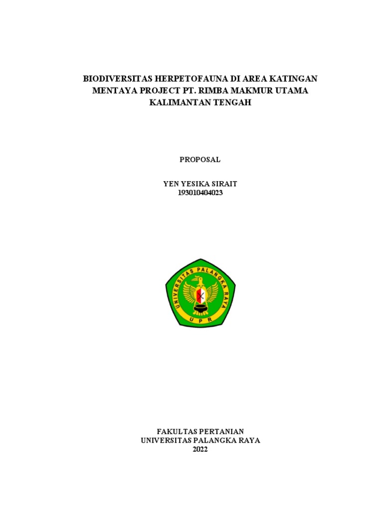 Proposal Acc Yen Herpetofauna | PDF