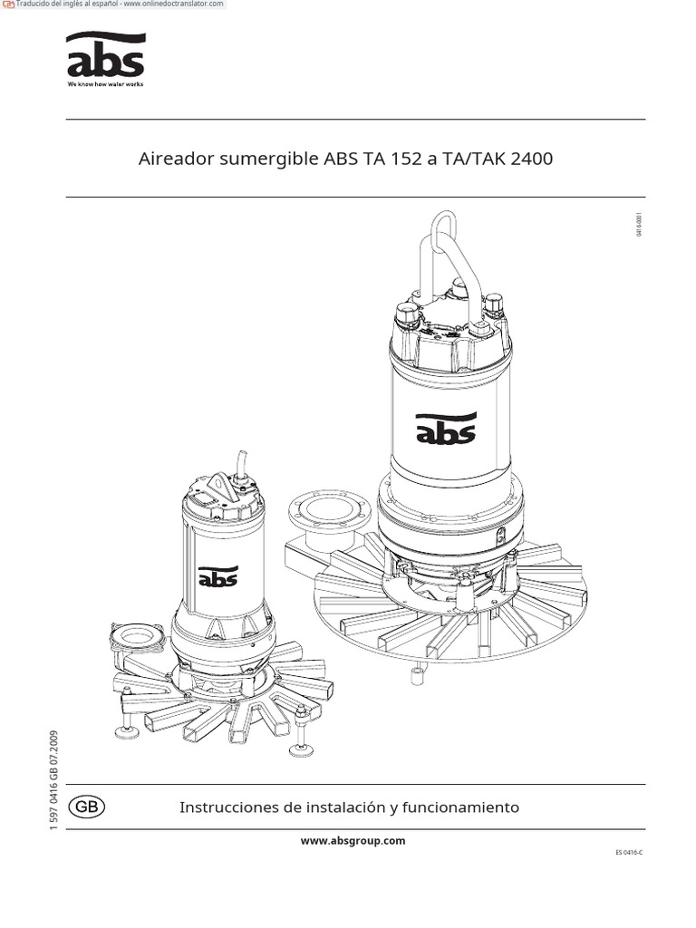 TA - TAK - Installation - and - Operating - Instructions (1) .En - Es | PDF